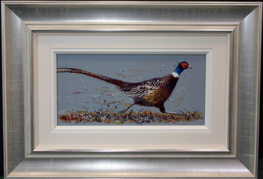 Ruby Keller Beep Beep - Running Pheasant Original Artwork - Diane Hutt Gallery